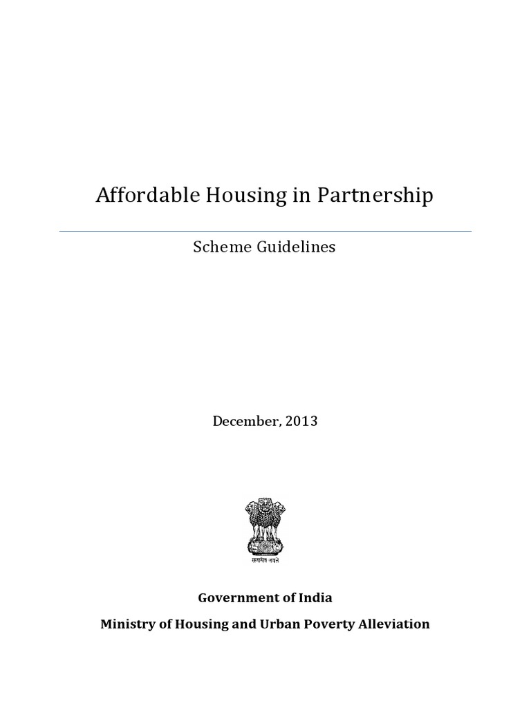 India Government Affordable Housing Scheme | PDF | Affordable Housing ...