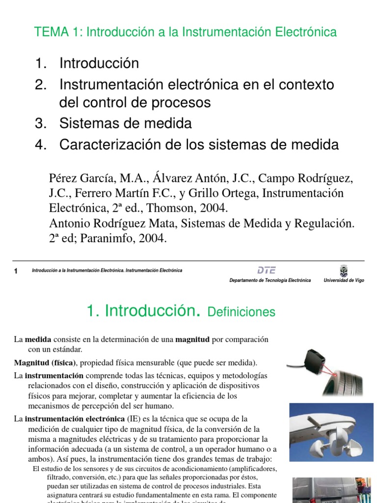 1 Introduccion Instrumentacion Electronica | PDF | Medición | Sensor