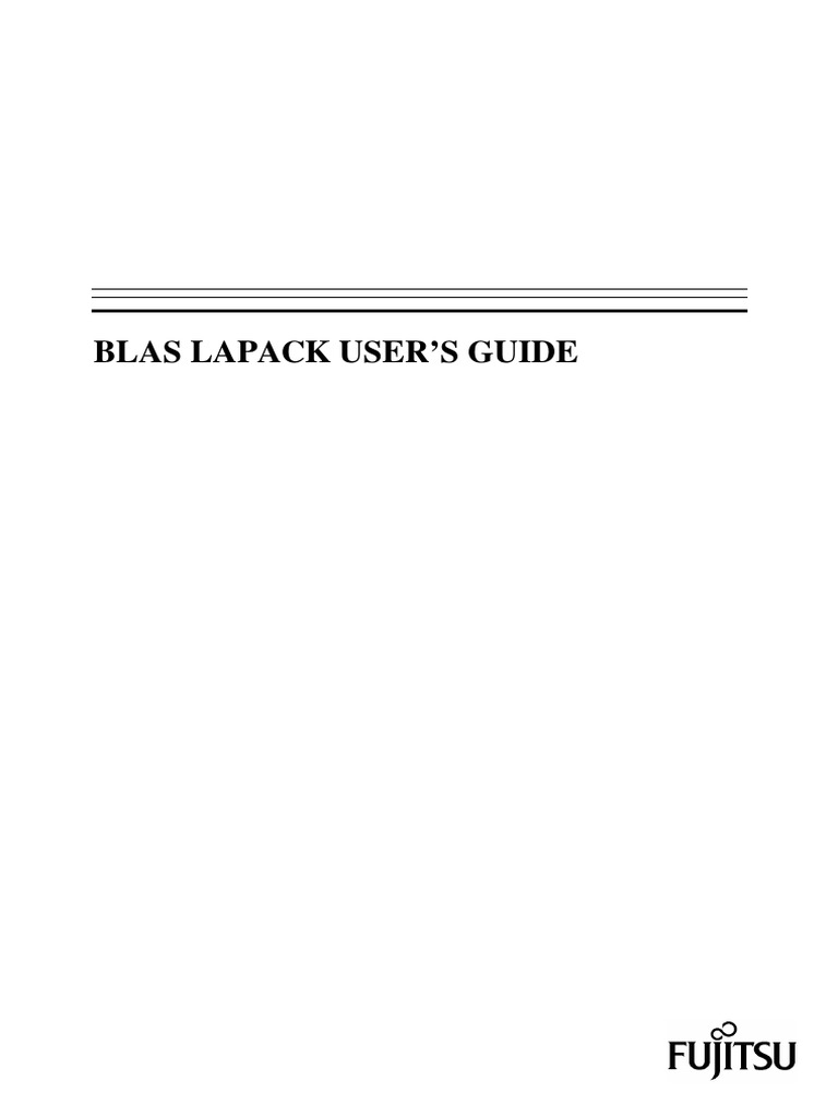 Blas Lapack | PDF | Matrix (Mathematics) | Subroutine