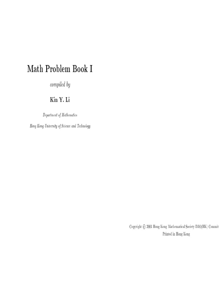 Math Problem Book I: Compiled by | PDF | Circle | Triangle
