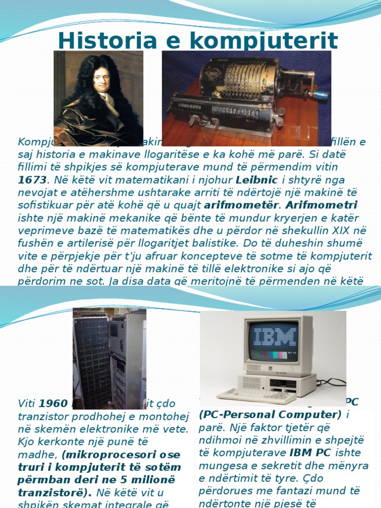 Historia e Kompjuterit Fleta Hoxhaj | PDF