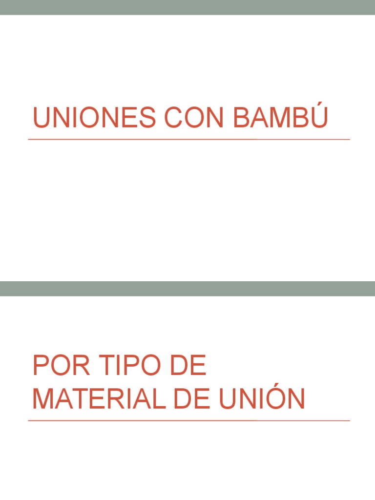 Uniones Con Bambú | PDF