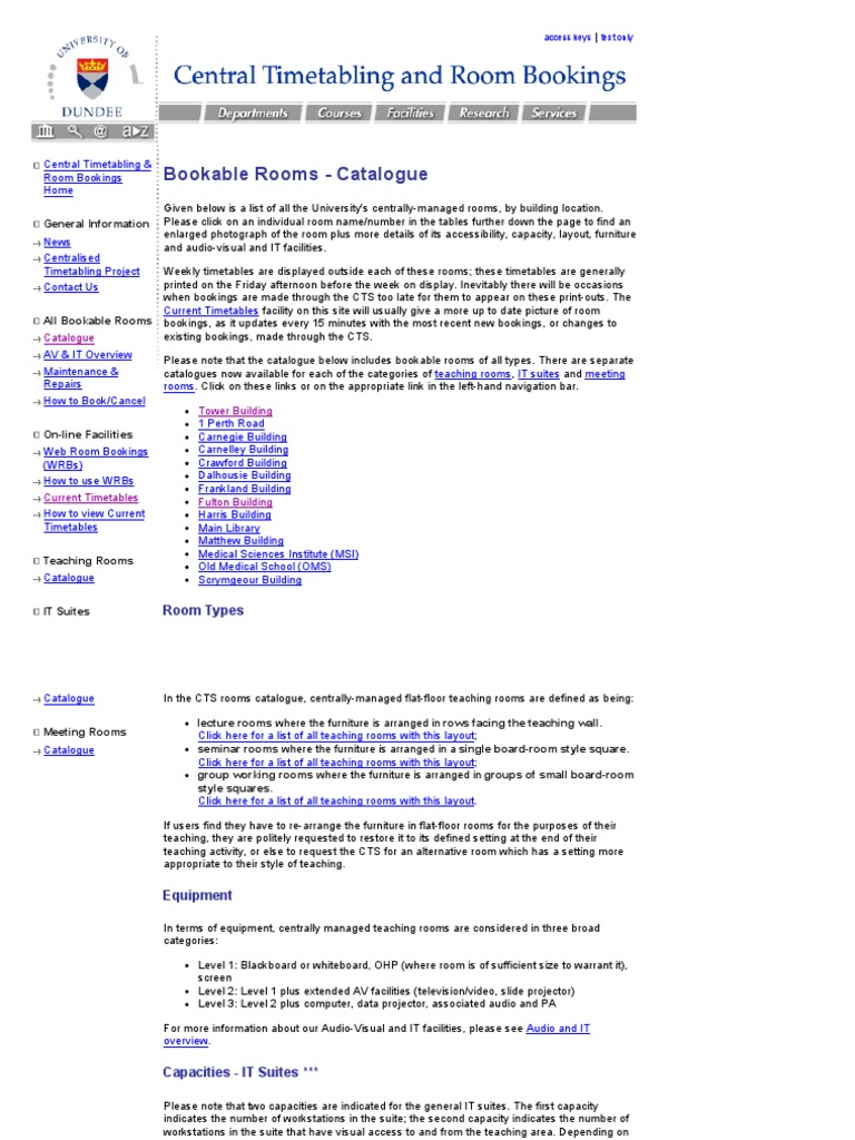 Bookable Rooms - Catalogue: Room Types | PDF | Chair | Computing And ...