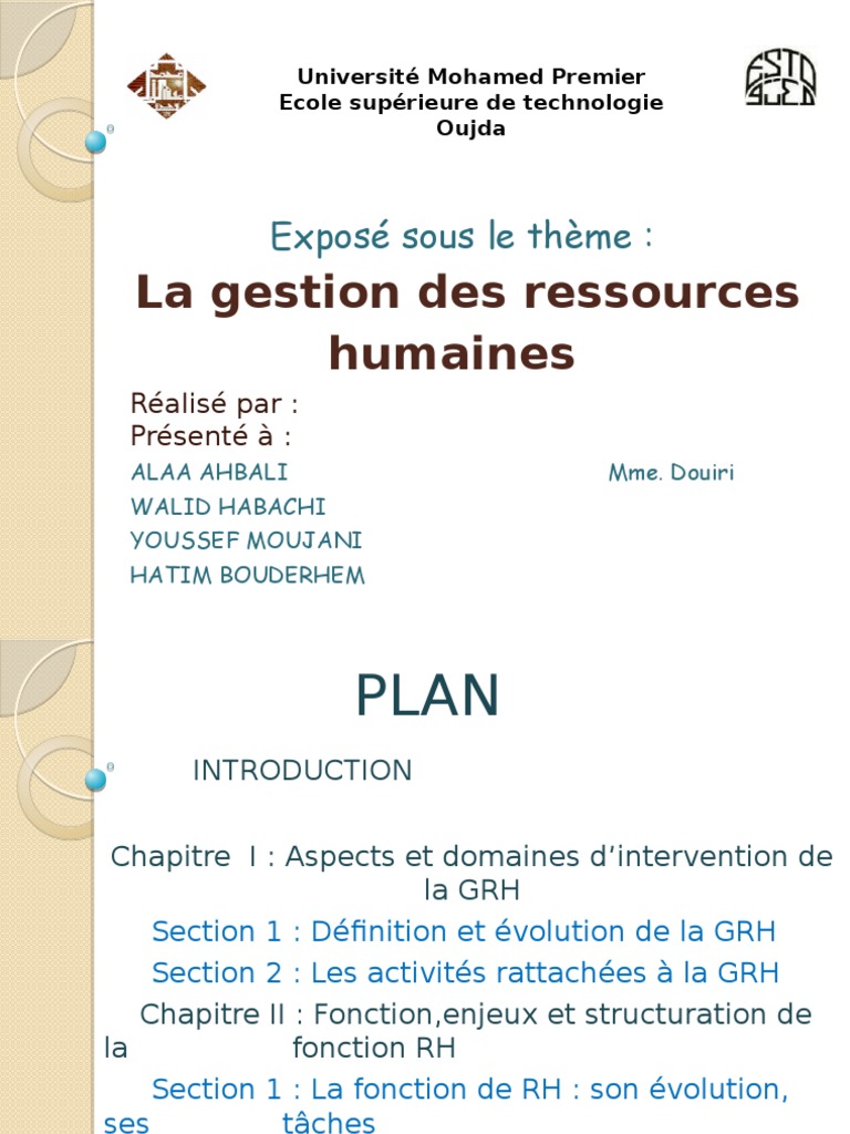La Gestion Des Ressources Humaines | PDF | Ressources humaines ...