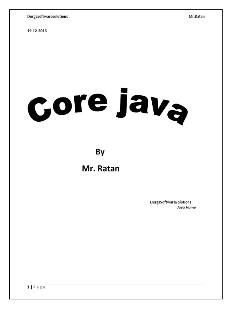 Corejava Ratan Pdf Java Virtual Machine Java Software Platform