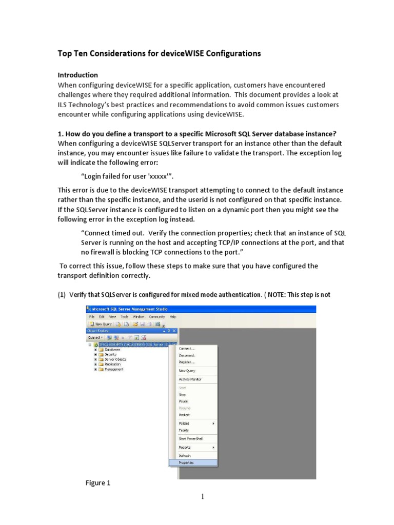 Best Practices for deviceWISE Setup | PDF | Port (Computer Networking ...
