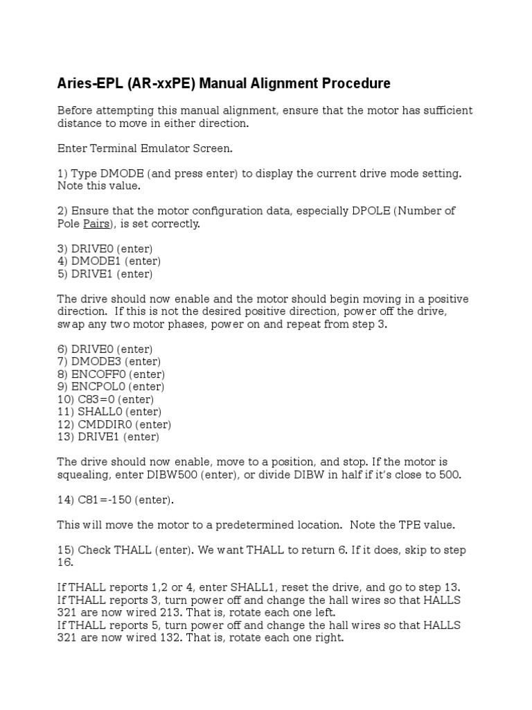 Aries-EPL Manual Alignment | PDF | Computer Engineering | Computing