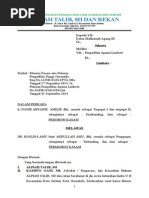 Resume Mediasi Perdamaian Perkara 60/P.dt.G | PDF