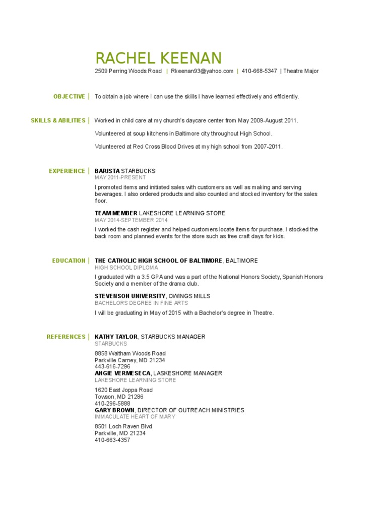 Rachel Keenan Resume | PDF | Career & Growth