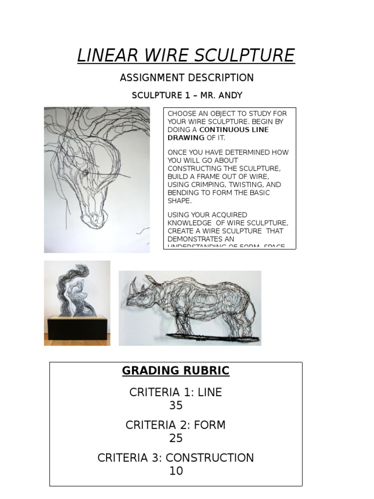 Creating a Linear Wire Sculpture | PDF | Home & Garden