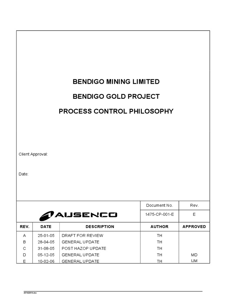 Process Control Philosophy | PDF | Scada | Pump