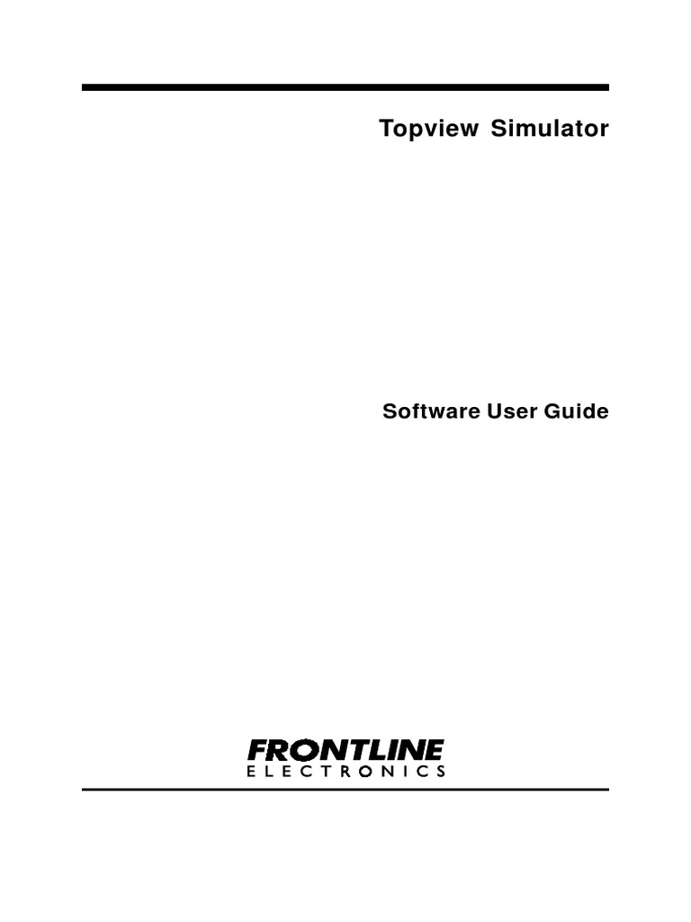 Topview Simulator: Software User Guide | PDF | Graphical User ...