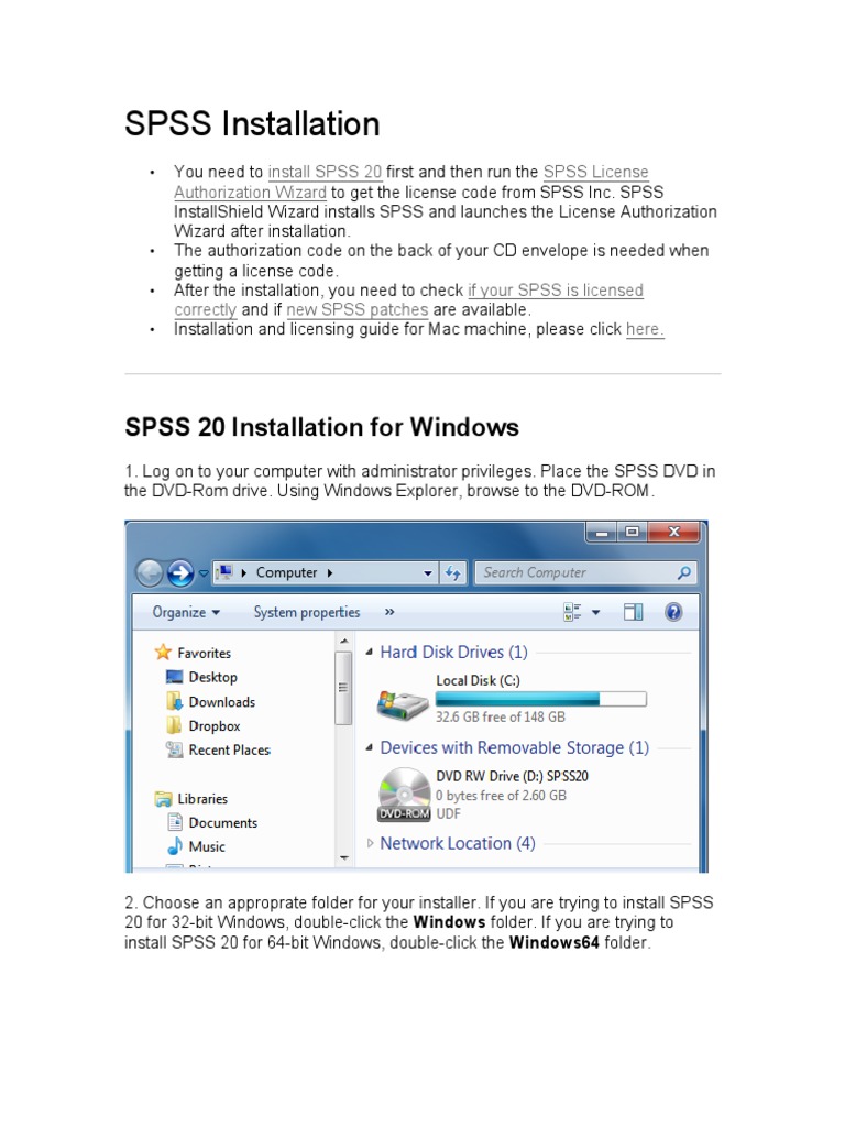SPSS Installation PDF | PDF | Spss | Installation (Computer Programs)