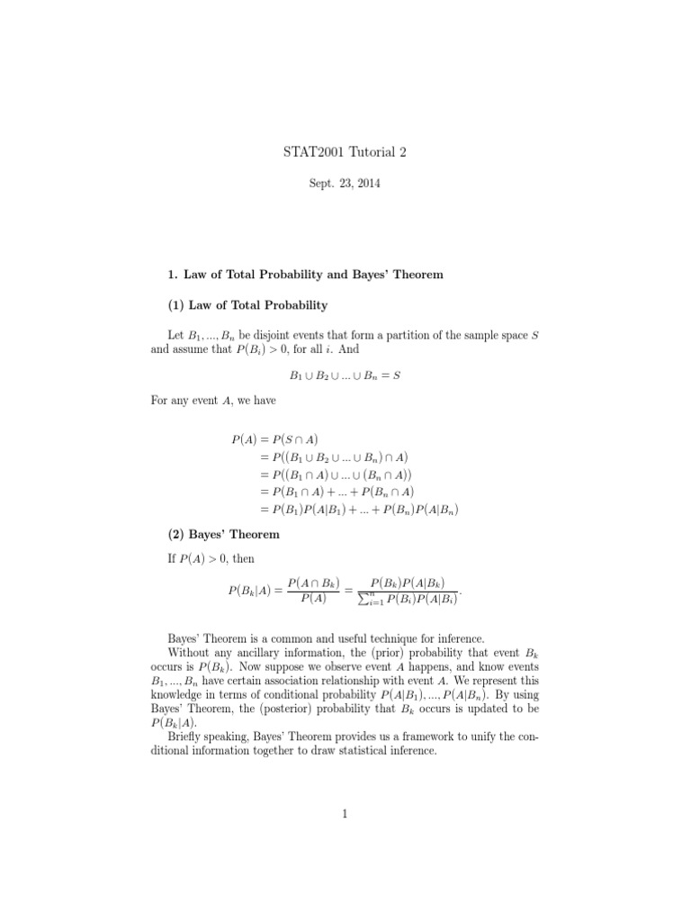 Statistics Tutorial | PDF | Probability Distribution | Random Variable