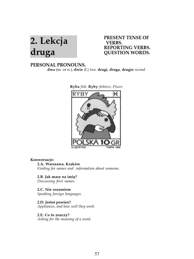 Polish Language Courses 2 | PDF