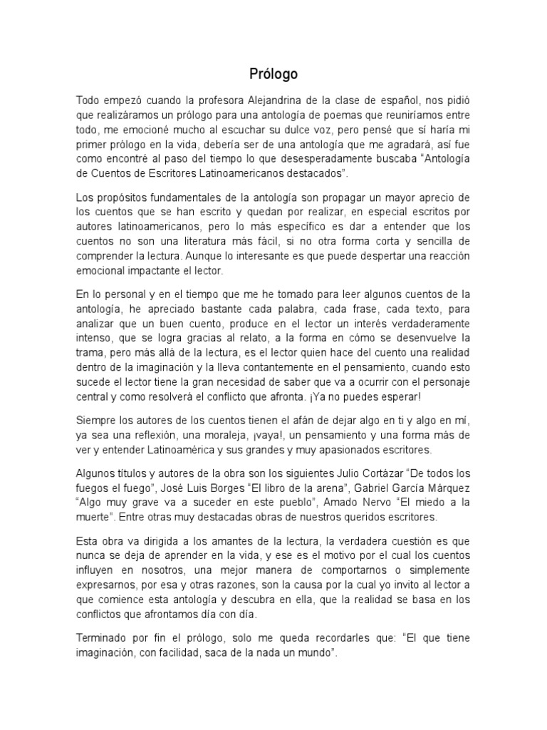 Prólogo | Cuentos | Libros