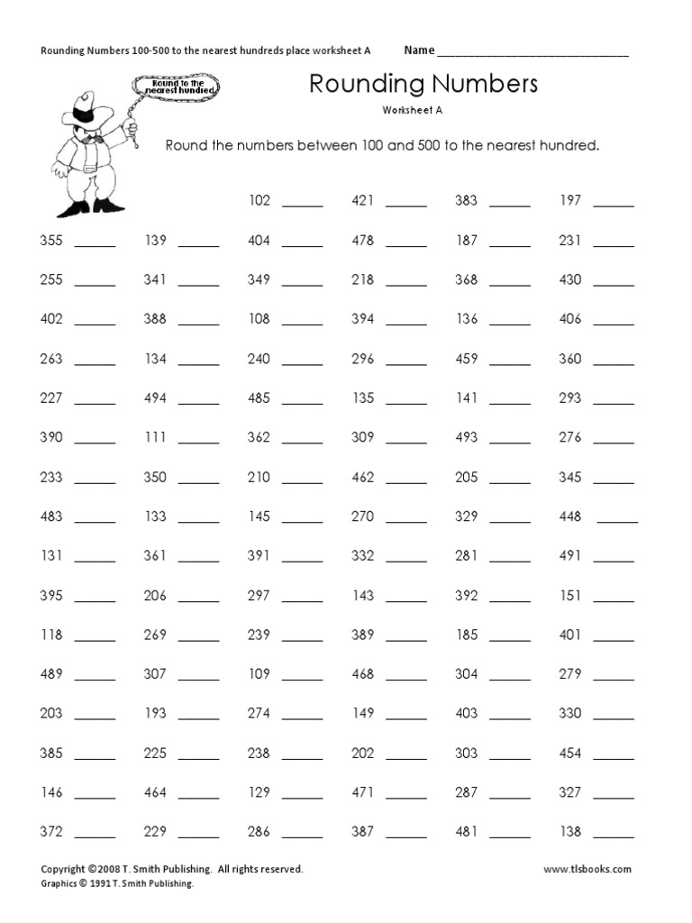 Rounding 100 S Place Packet | PDF | All Rights Reserved | Jargon