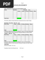 Stock Statement Format | PDF | Banks | Stocks
