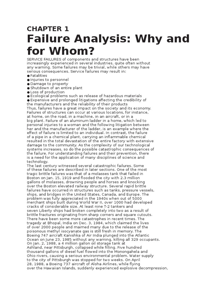 Failure Analysis CHAPTER 1 | PDF | Failure Analysis | Fracture