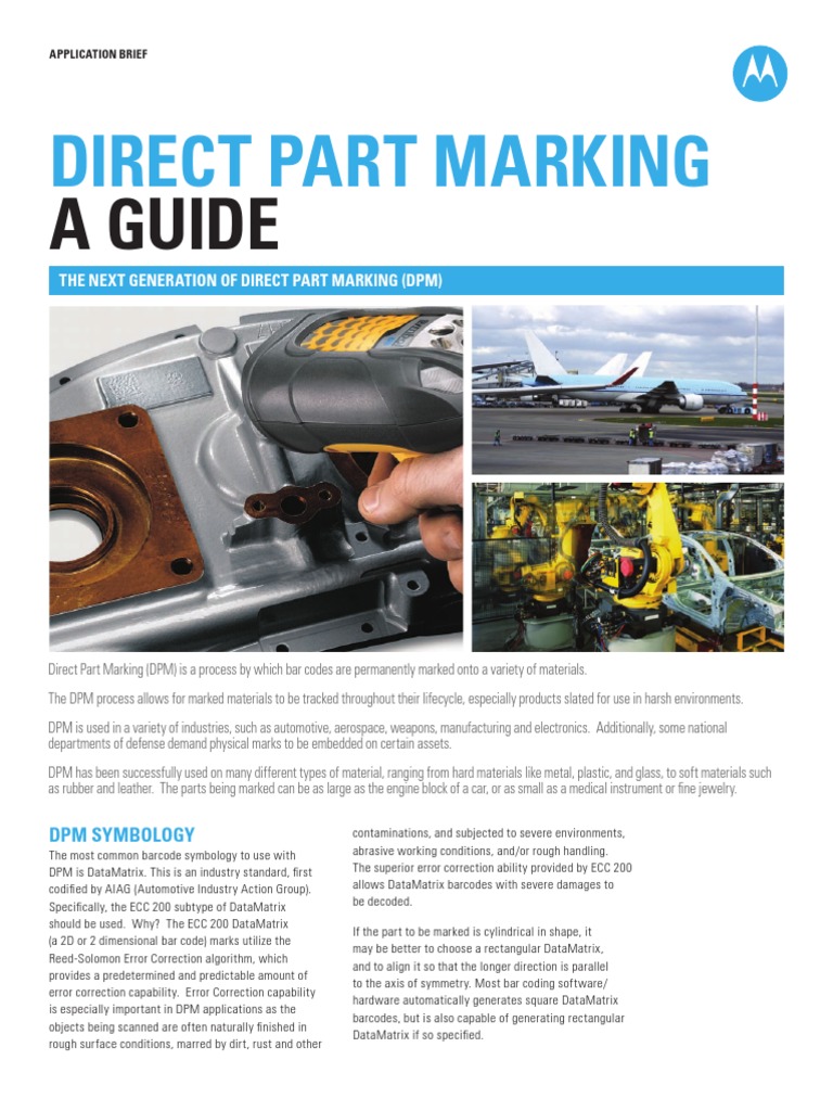 A Guide: Direct Part Marking | PDF | Laser | Barcode