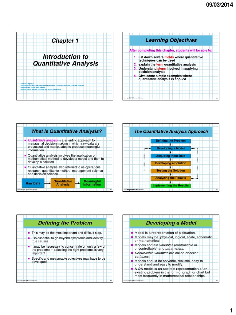 Introduction To Quantitative Analysis Q Y: Learning Objectives | PDF ...