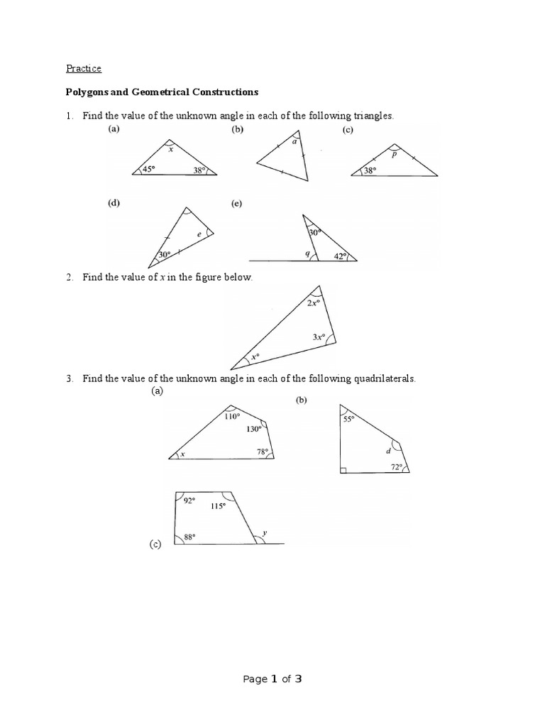 2na Polygons Geometrical Constructions 1 | PDF | Teaching Methods ...