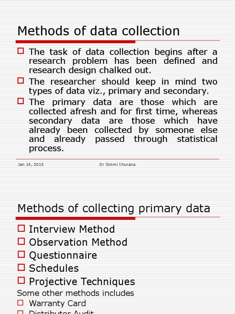 Collection of Data | Questionnaire | Interview