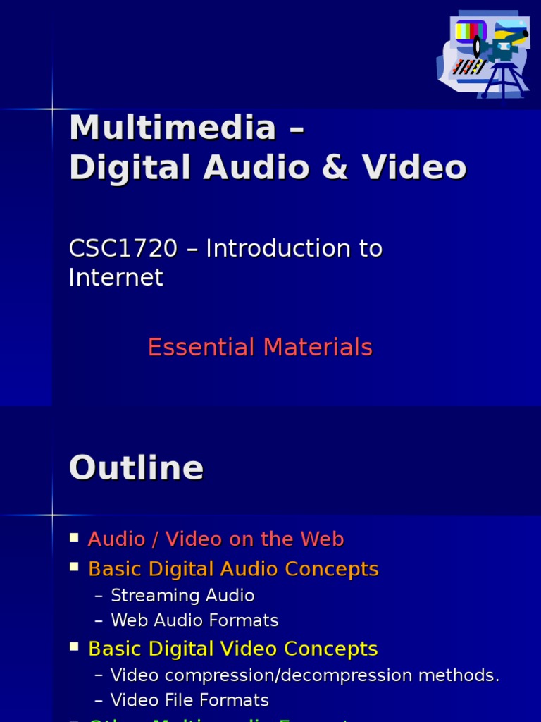 Multimedia - Digital Audio & Video | PDF | Data Compression | Mp3