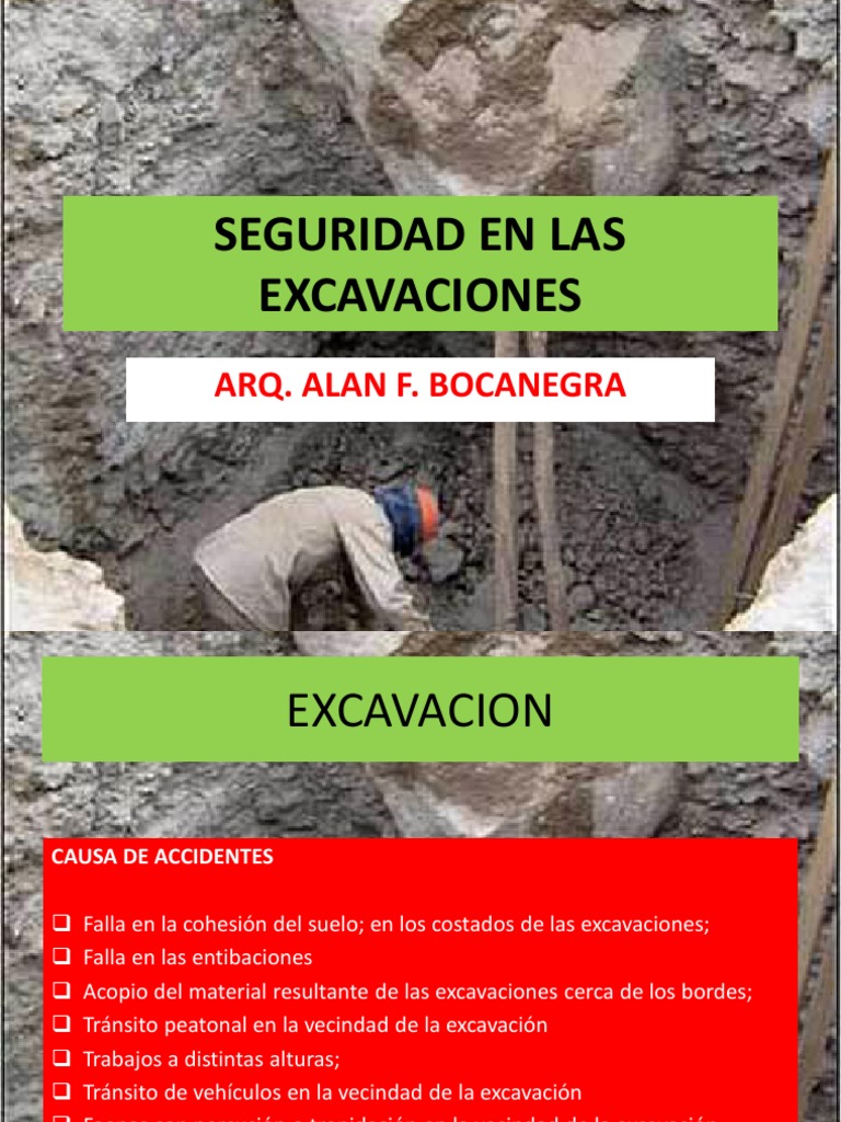 Seguridad en Las Excavaciones | PDF | Excavación (Arqueología ...