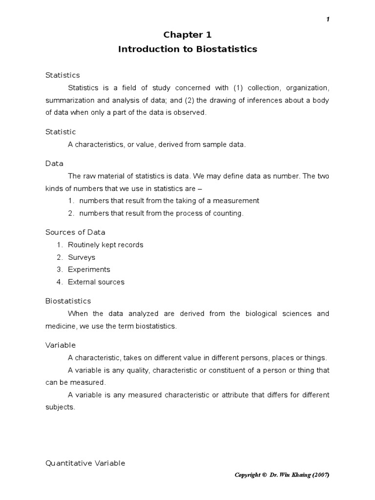 Biostatistics Notes | PDF | Normal Distribution | Median