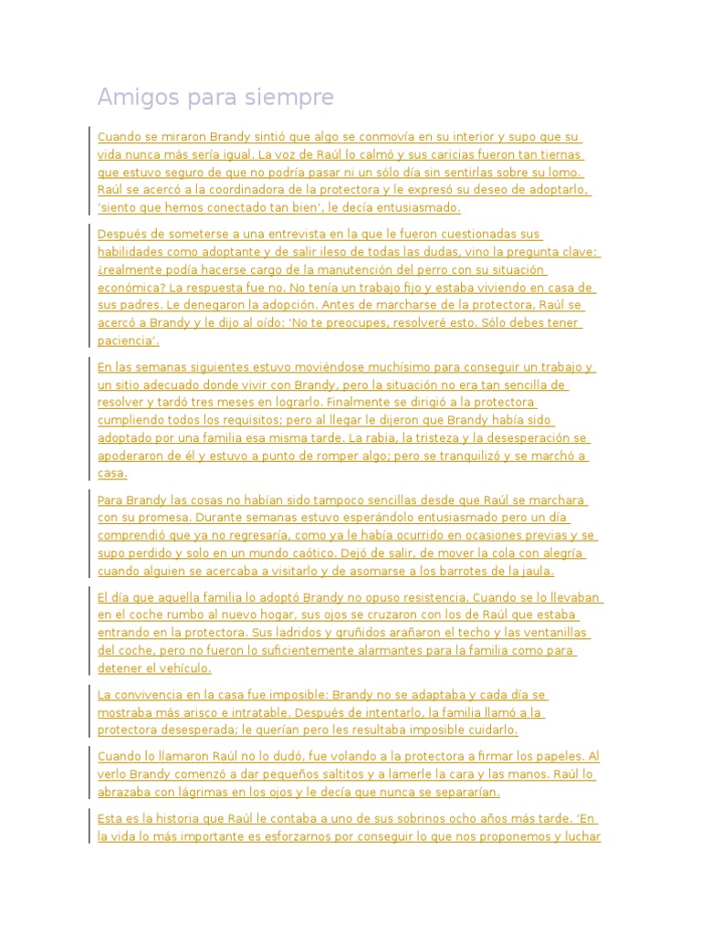 Amigos para Siempre | PDF | Ocio