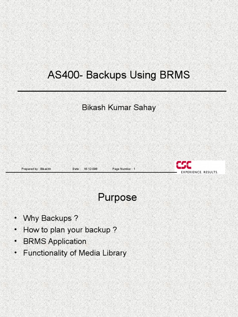 BRMS Backup | PDF | Backup | Computer File