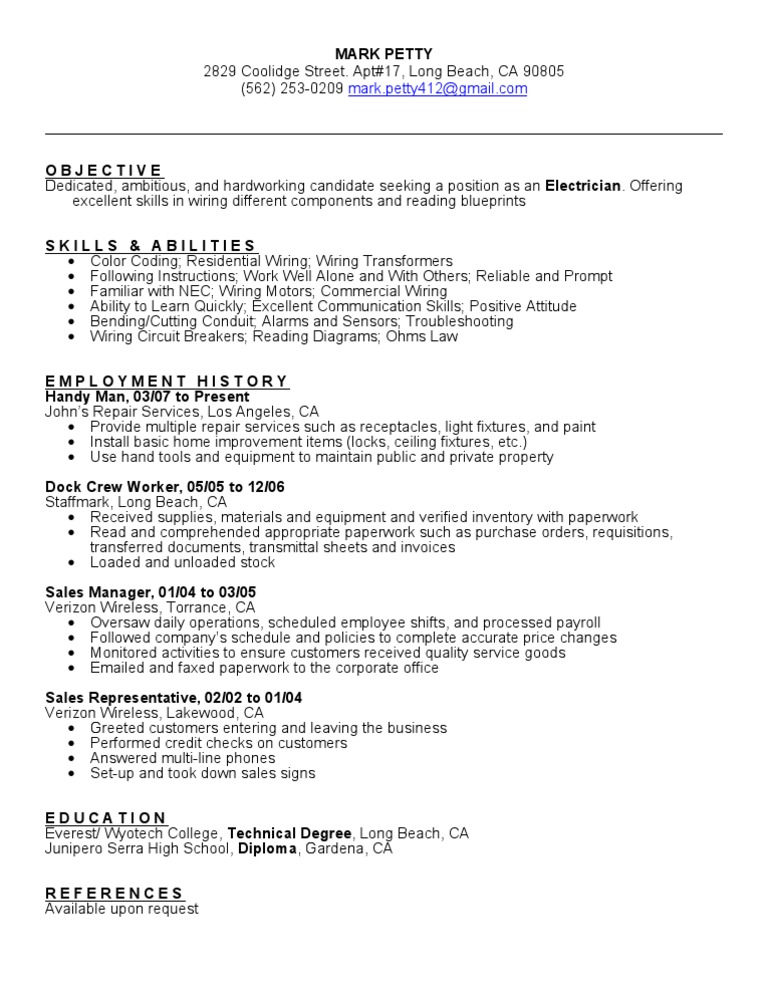 Mark Resume | PDF