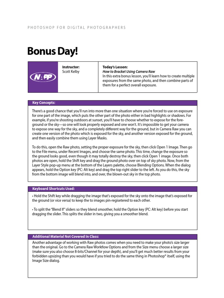 Photoshop Training - Day7 Bonus | PDF | Teaching Methods & Materials