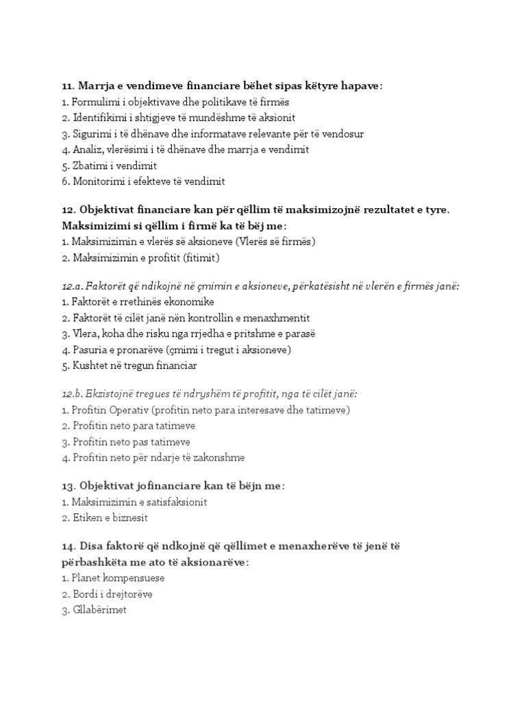 Menaxhmenti Financiar Pjesa e II | PDF