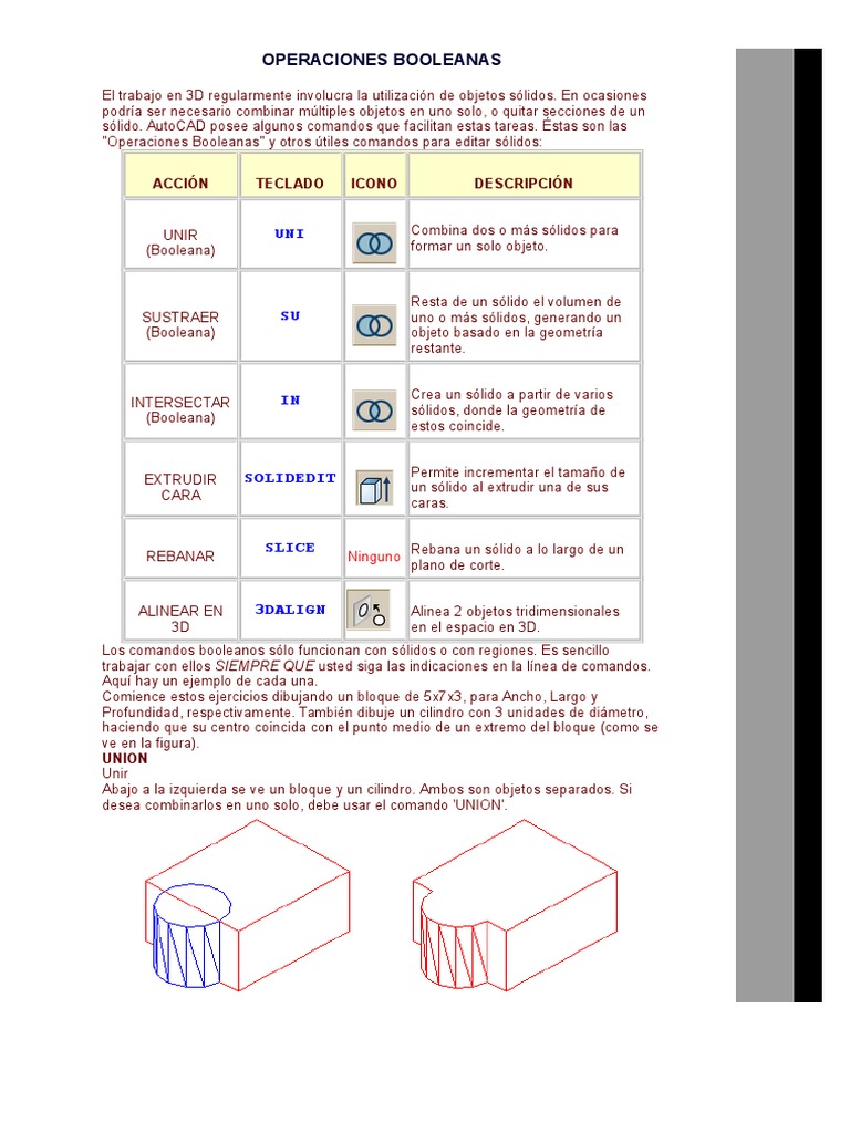 Operaciones Booleanas | PDF | Geometria clasica | Geometría
