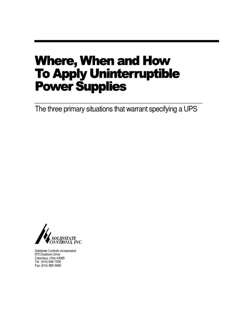 Ups Utilization Tech Paper | PDF | Power Inverter | Power Supply