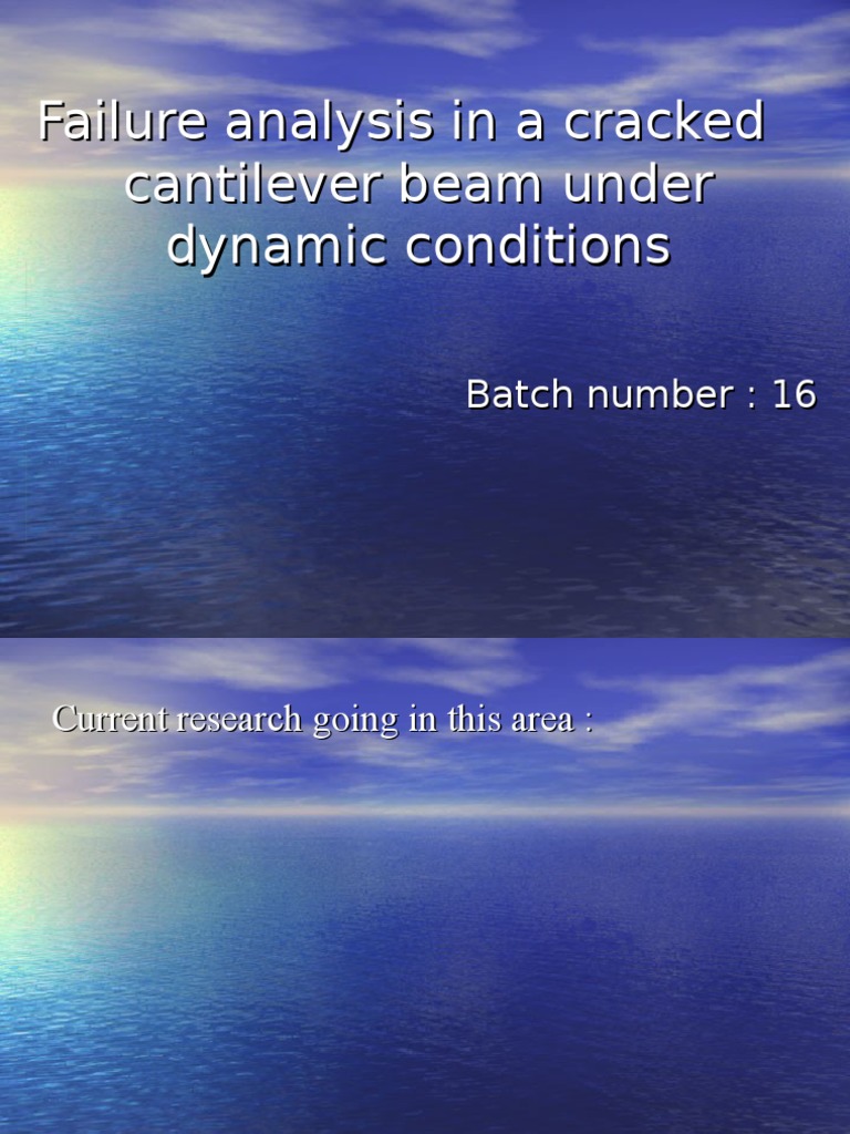 Cracked Cantilever Beam Failure Analysis | PDF | Physics | Classical ...