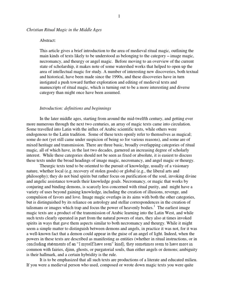 Christian Ritual Magic in The Middle Ages | PDF | Western Esotericism ...