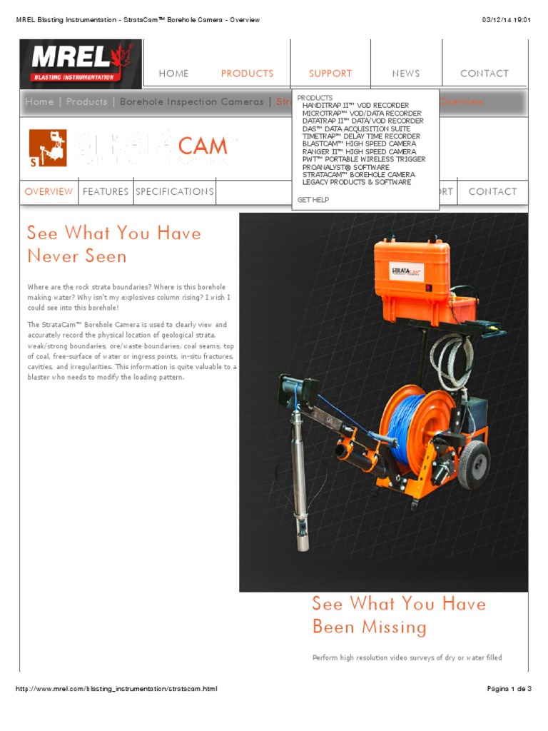 MREL Blasting Instrumentation - StrataCam™ Borehole Camera - Overview ...