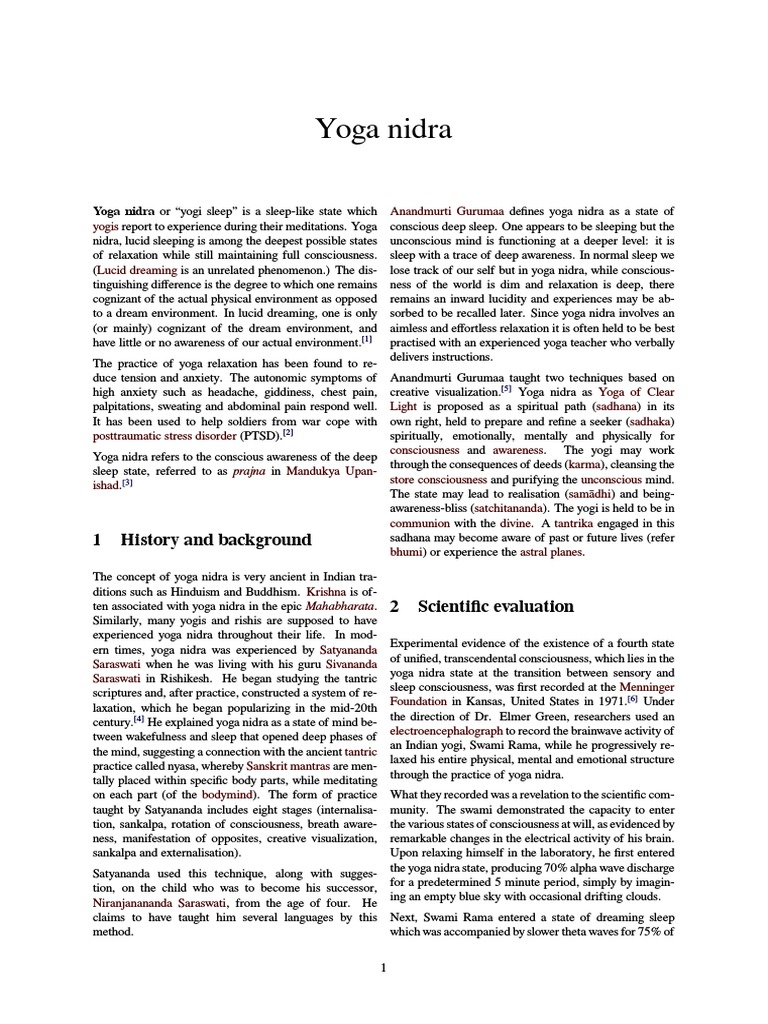 Yoga Nidra | PDF | Mind–Body Interventions | Spirituality