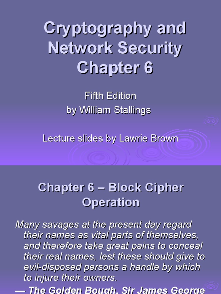 Cryptography and Network Security William Stallings | PDF | Secure ...