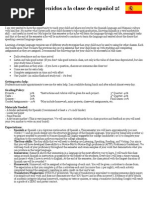 Spanish 1 Syllabus 2013-2014 | PDF | Quiz | Test (Assessment)