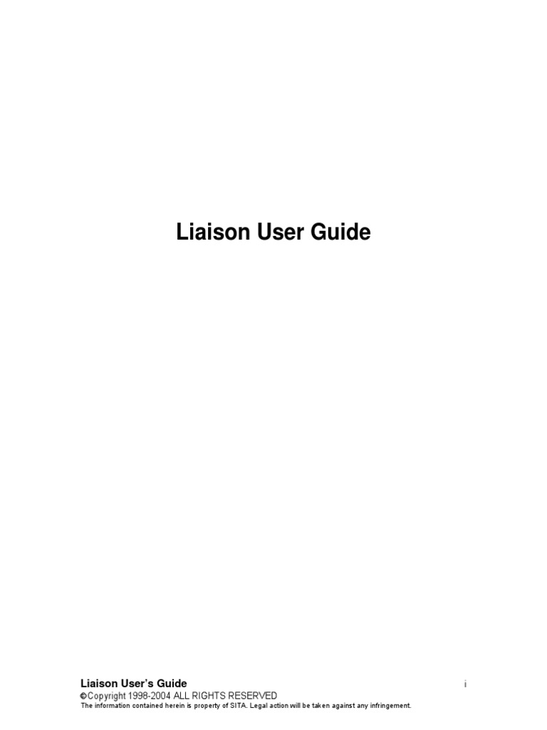 Liaison User Guide | PDF | Graphical User Interfaces | Personal Computers