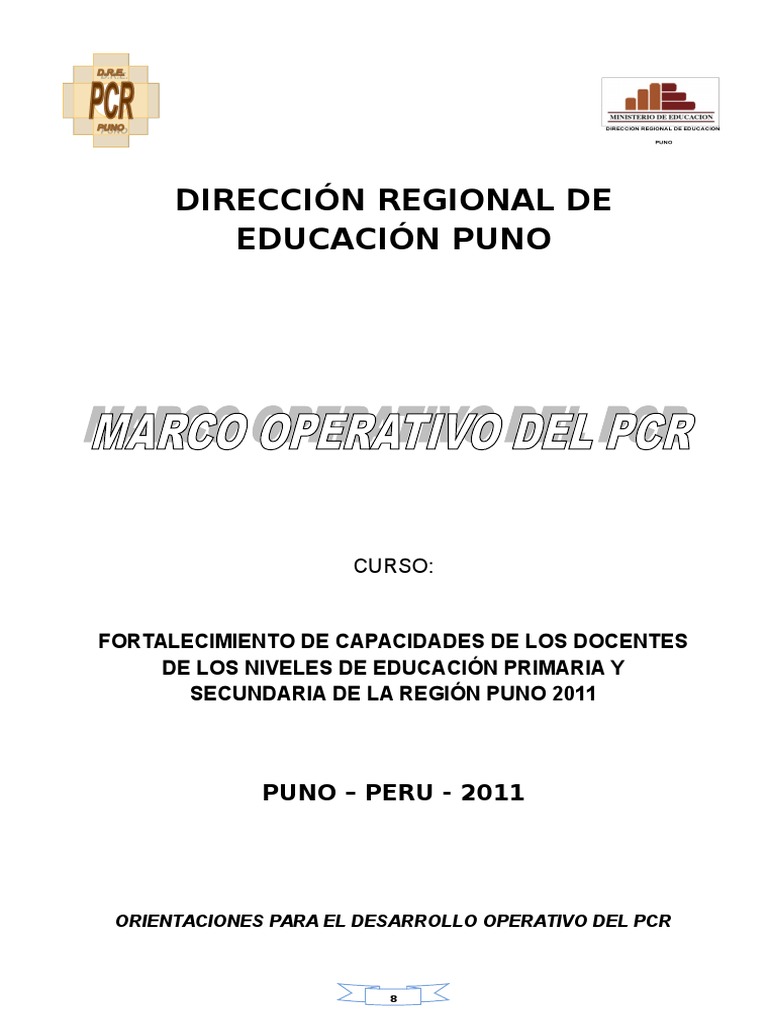 Marco Operativo | PDF | Plan de estudios | Evaluación