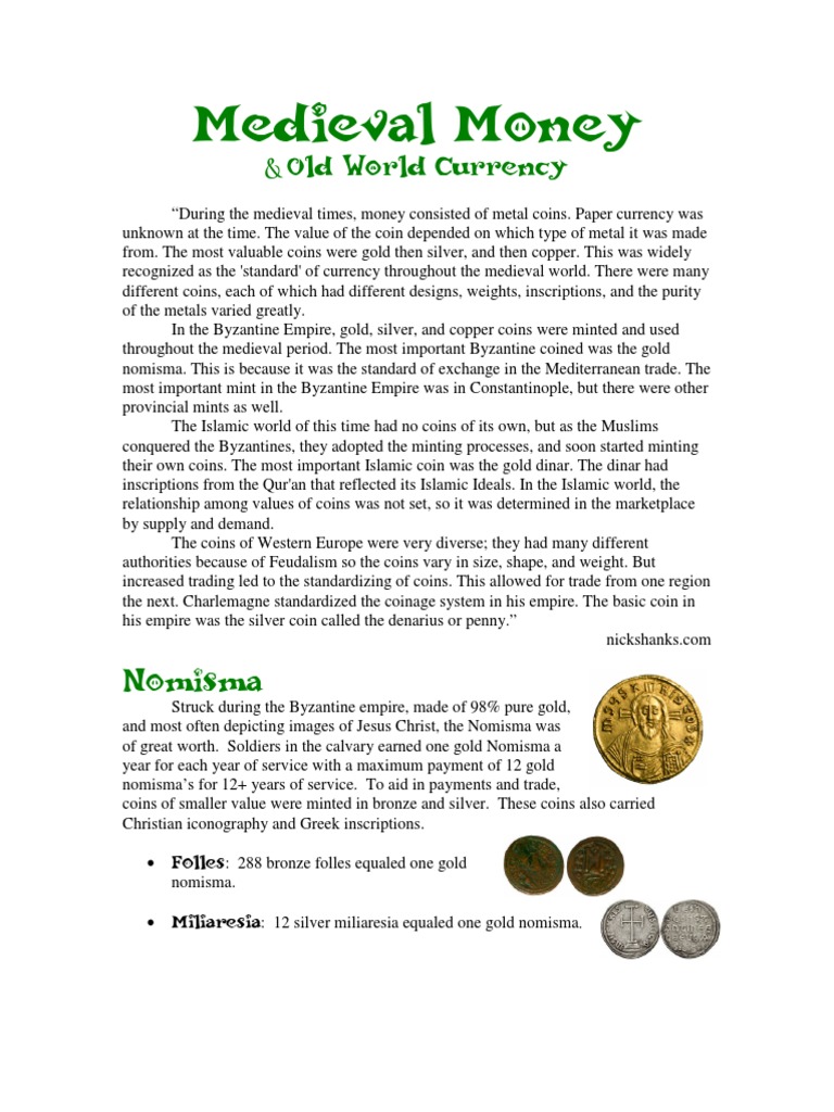 Medieval Money PDF | PDF | Penny | Pound Sterling