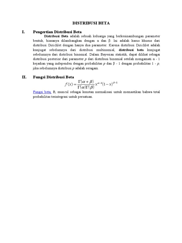 Distribusi Beta | PDF