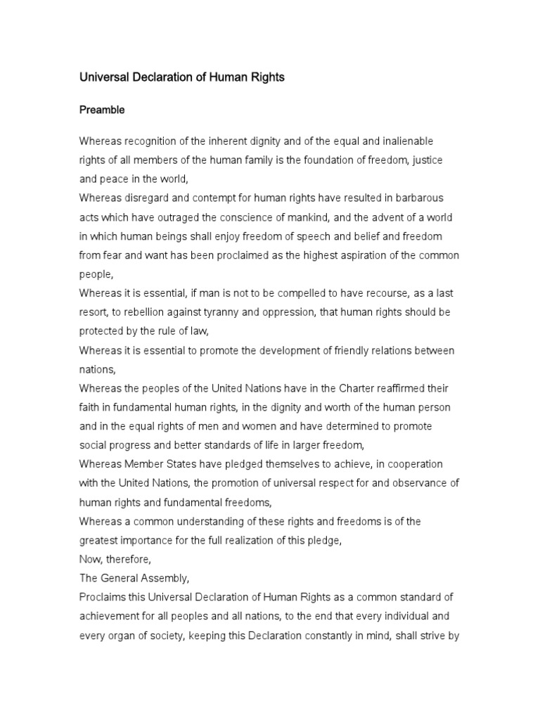 Universal Declaration of Human Rights - Article 4 - Slavery Is Illegal ...