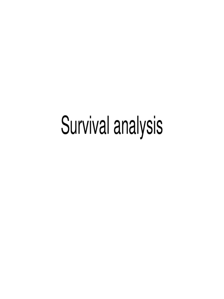 Survival Analysis | PDF | Statistical Theory | Analysis