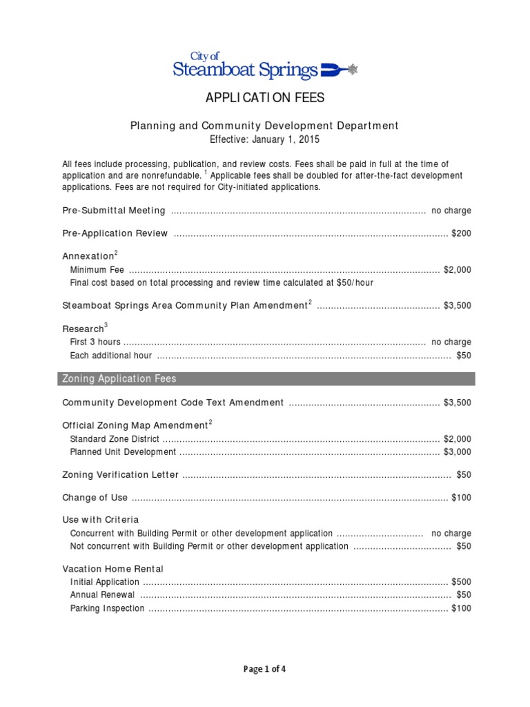 Planning Application Fee Schedule | PDF | Fee | Government
